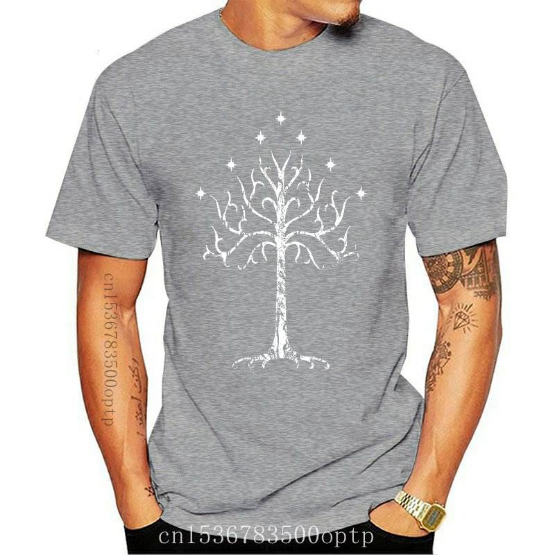 全新白色 Tree Of Gondor Tolkien 100Cotton Mordor Middle Earth 中性 | 蝦皮購物