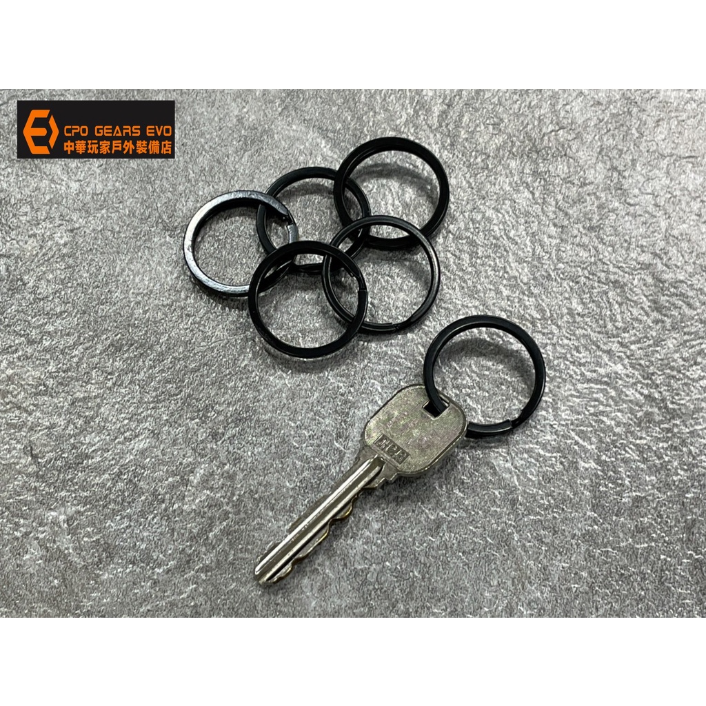 《CPO EVO中華玩家》多功能不銹鋼鑰匙圈/Keychain/扣環(內徑約25mm)-【BK~黑色】 | 蝦皮購物
