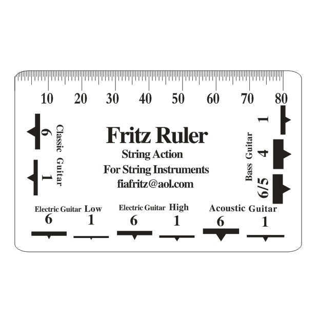 ☆唐尼樂器︵☆ Fritz Ruler 吉他尺規 弦距 測量尺 測量卡 調整弦距 專用 吉他 電吉他 貝斯 Bass | 蝦皮購物