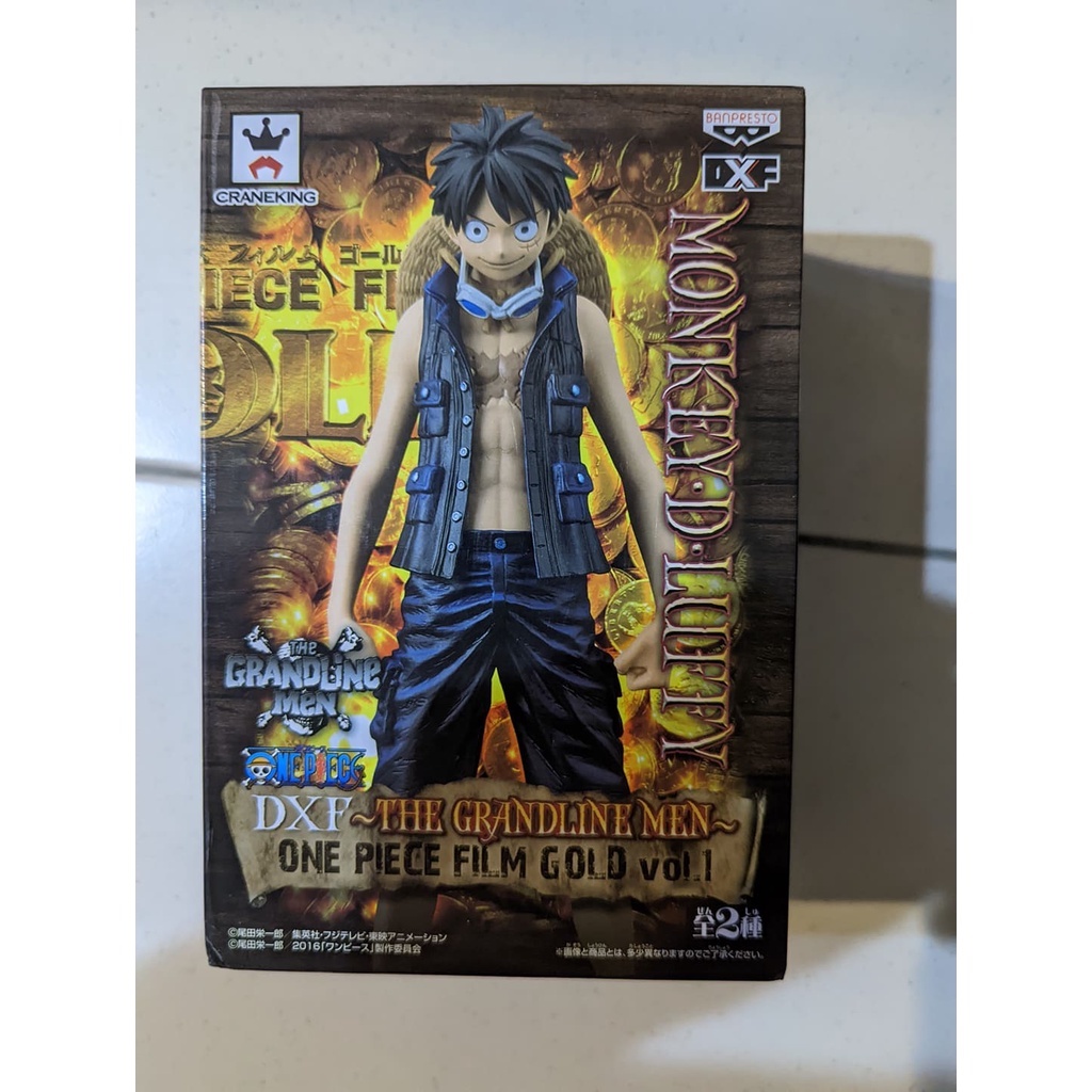 特惠區商品~日版 金證 海賊王 景品 劇場版Gold Men DXF 魯夫 ILM GOLD vol.1 | 蝦皮購物