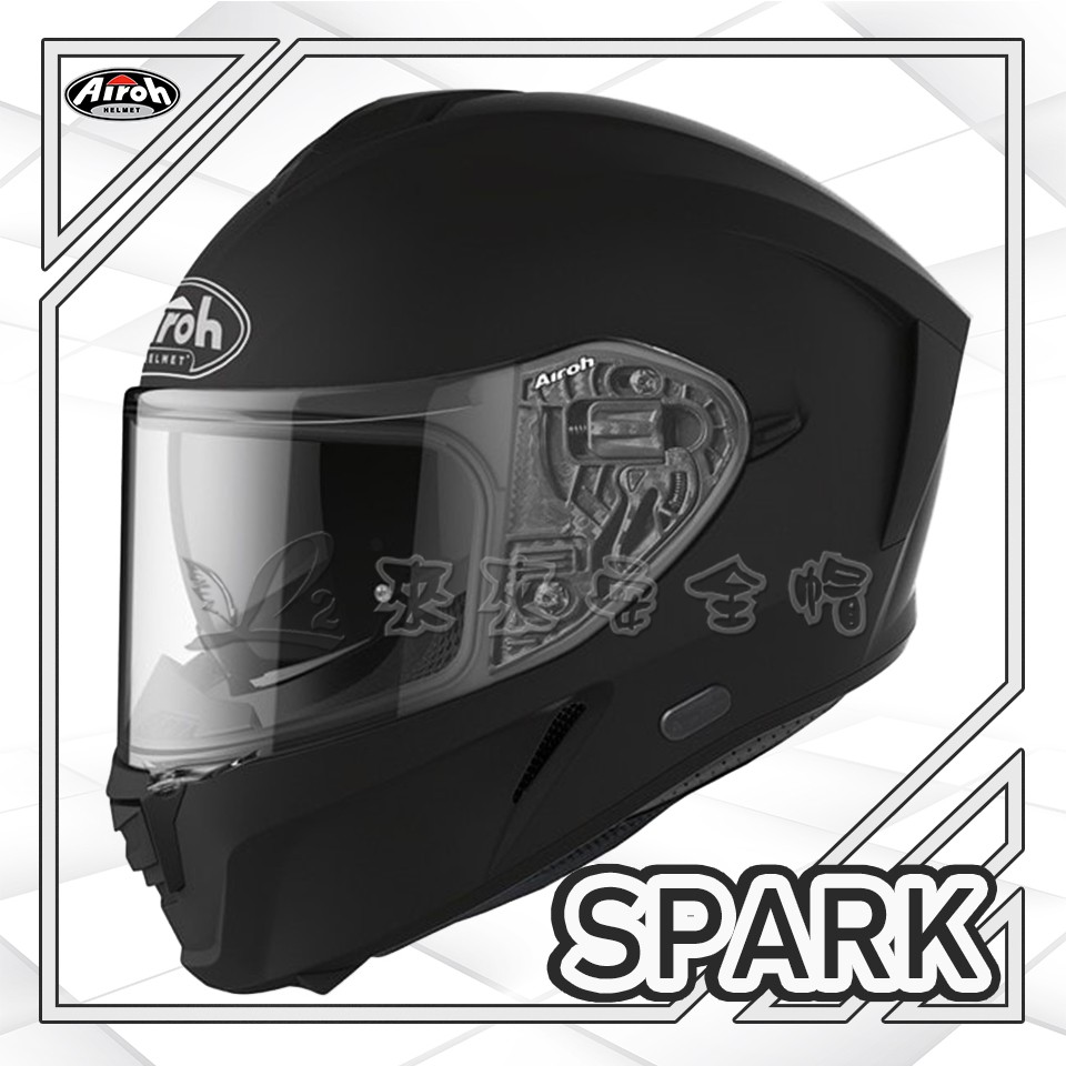 【L2來來】Airoh SPARK 史巴克 義大利 素色 内倒角鏡片 下巴通風分層 預留藍芽主機 雙D扣 內墨鏡 | 蝦皮購物