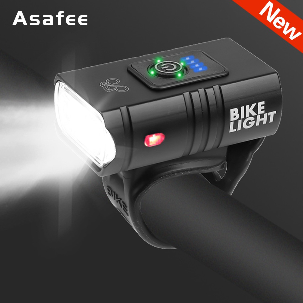 Asafee 10W 800LM T6 LED USB 可充電 3 模式前騎行燈車把自行車燈手電筒 MTB 山路 | 蝦皮購物