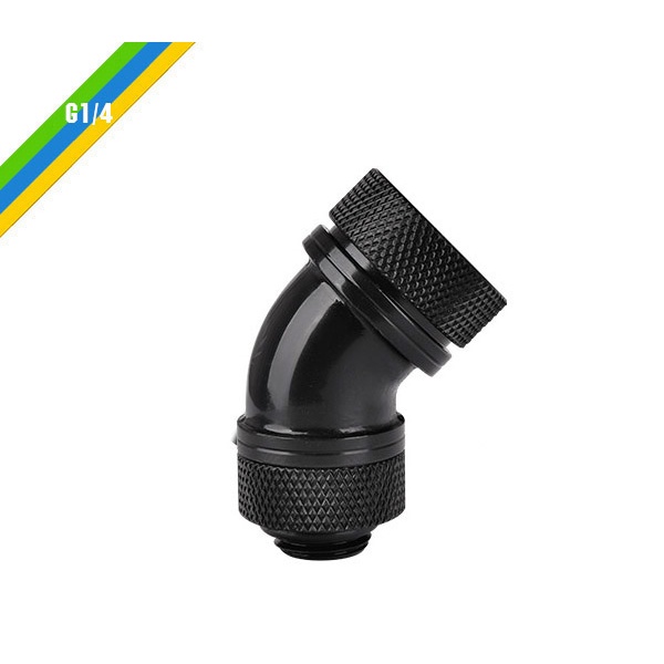 米特3C數位–曜越Pacific G1/4 PETG硬管專用45度管接頭外徑16mm/銀.黑/CL-W096 | 蝦皮購物