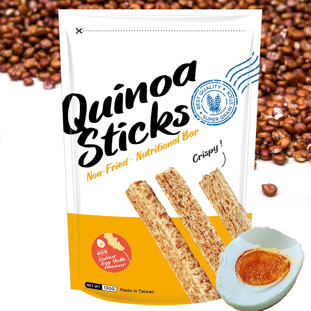 QUINOA STICK 即期良品 藜麥千層棒-原味/鹹蛋黃/黑芝麻 130g 紅藜麥 養生 健康效期2023.5.15 | 蝦皮購物