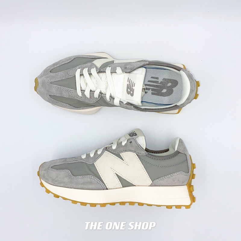 TheOneShop new balance nb 327 MS327KA1 灰色 淺灰 煙灰 膠底 焦糖底 慢跑鞋 | 蝦皮購物