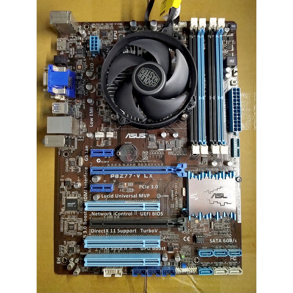 Intel Xeon E3 1275 v2＋華碩 P8Z77-V LX 附主機板I/O後擋板＋CPU風扇 | 蝦皮購物