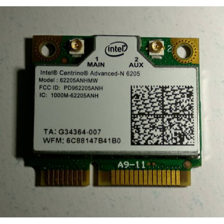 INTEL WLAN CARD 62205AN.HMWG 筆電無線網卡 | 蝦皮購物