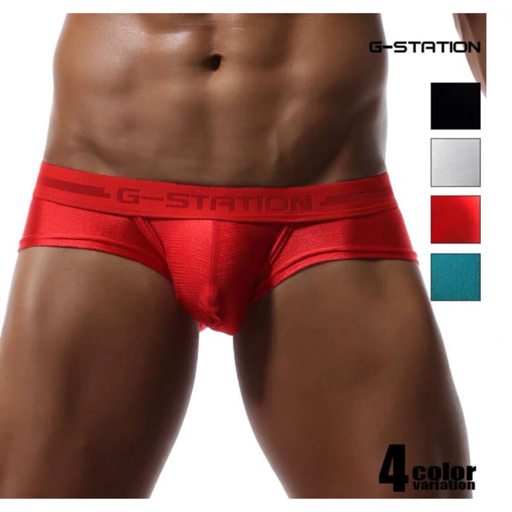 🔺G-STATION🔺 熱賣四角內褲 平角褲 低腰性感內褲 光澤內褲 低腰四角褲 gstation 紅內褲 結婚內褲 | 蝦皮購物