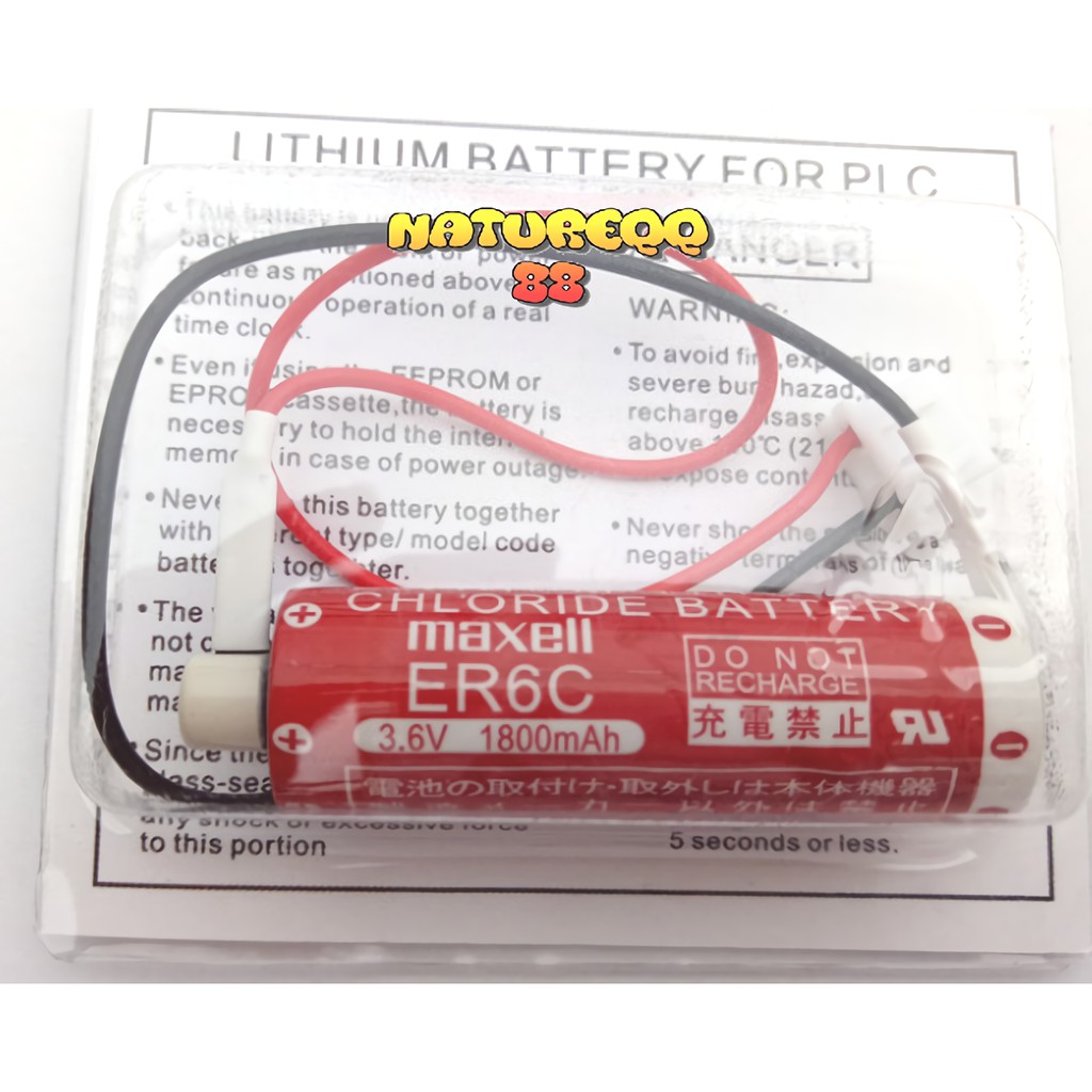 MAXELL ER6C AA 3.6V 鋰電池 三菱 F2-40BL鋰電池 帶插頭 | 蝦皮購物