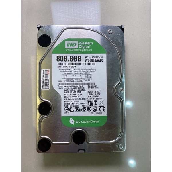 二手 良品 WD 808G 硬碟 3.5吋硬碟 桌機硬碟 Western Digital | 蝦皮購物