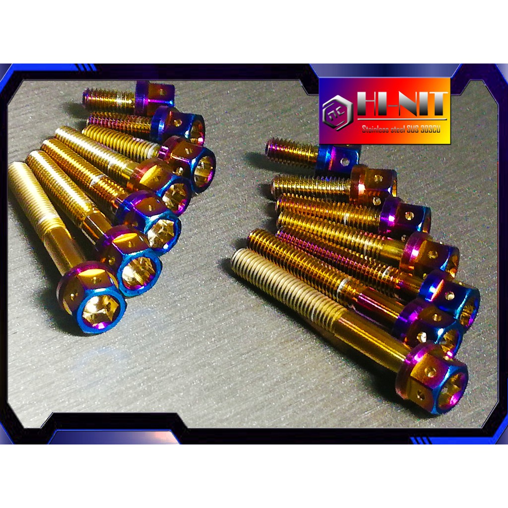 【瘋螺絲】HI-NIT彩鈦色/鍍鈦螺絲★M5 P:0.8牙 各長度/複選★CNC內外六螺絲★燒鈦鍍鈦彩鈦 | 蝦皮購物