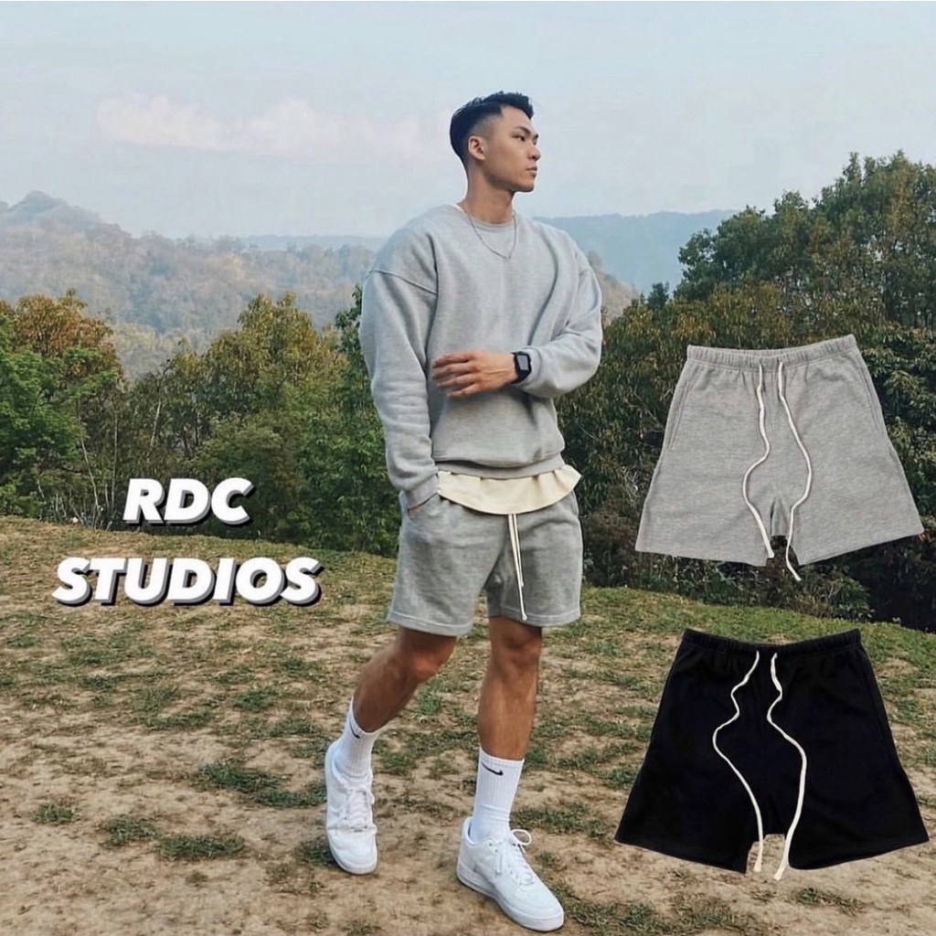 mr.pangka©RDC STUDIOS 韓國 素面 短褲 棉褲 黑色 灰色 潮流 工裝 休閒 基本款 | 蝦皮購物