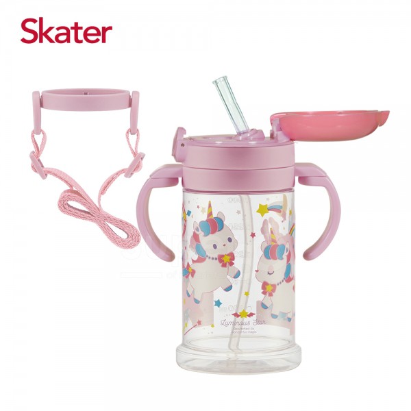〔媽媽的最愛〕SKATER 寬底吸管杯 學習杯 喝水杯(370ml) 恐龍/獨角獸/替換把手/替換上蓋 | 蝦皮購物