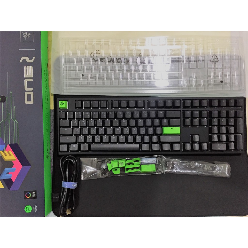 DUCKY x RAZER 聯名 ducky one 2 RGB綠軸鍵盤 | 蝦皮購物