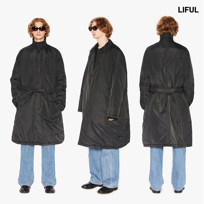 LESSTAIWAN LIFUL PADDED BALMACAAN COAT 外套 綁繩 兩種穿法 | 蝦皮購物