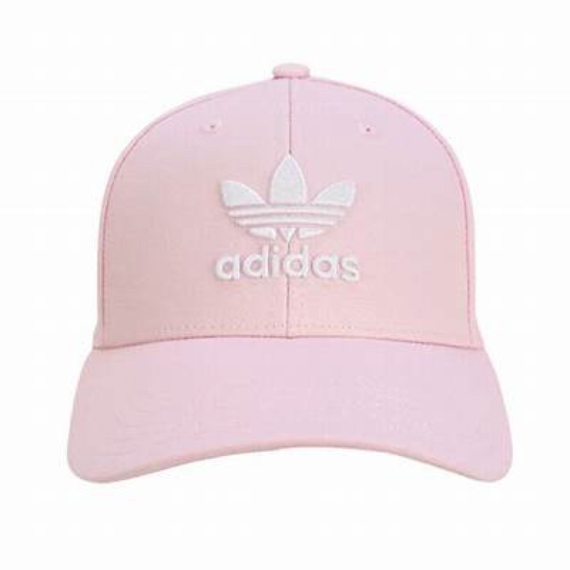 adidas 帽子 Trefoil Baseball Cap 三葉草老帽 穿搭 帽微可調 粉白 FM1325 | 蝦皮購物