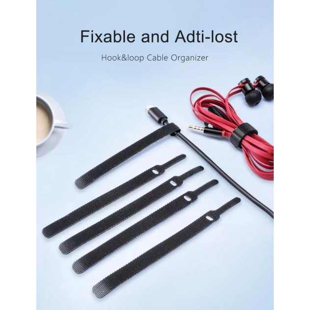 Velcro Strap Organizer 10 件套支架電腦連接器電纜緊固件耳機耳機充電器套裝 | 蝦皮購物