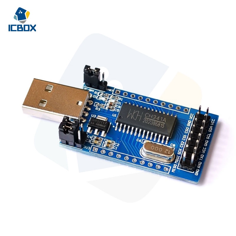 【ICBOX】 CH341A USB轉UART I2C SPI TTL ISP EPP/MEM 並列埠轉換器 /A341 | 蝦皮購物