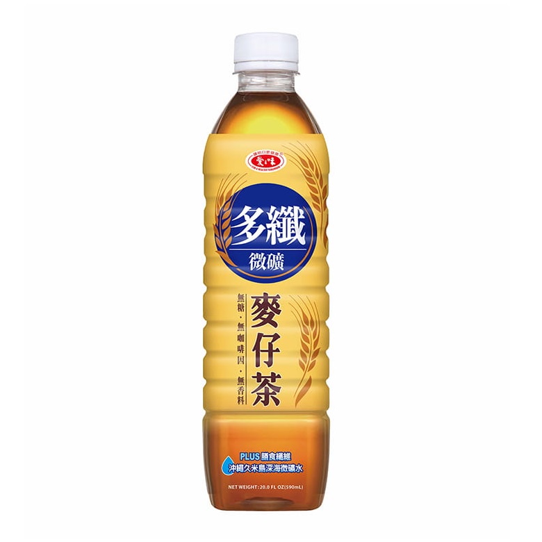 愛之味 多纖微礦麥仔茶(無糖) [箱購]590ml x 24【家樂福】 | 蝦皮購物