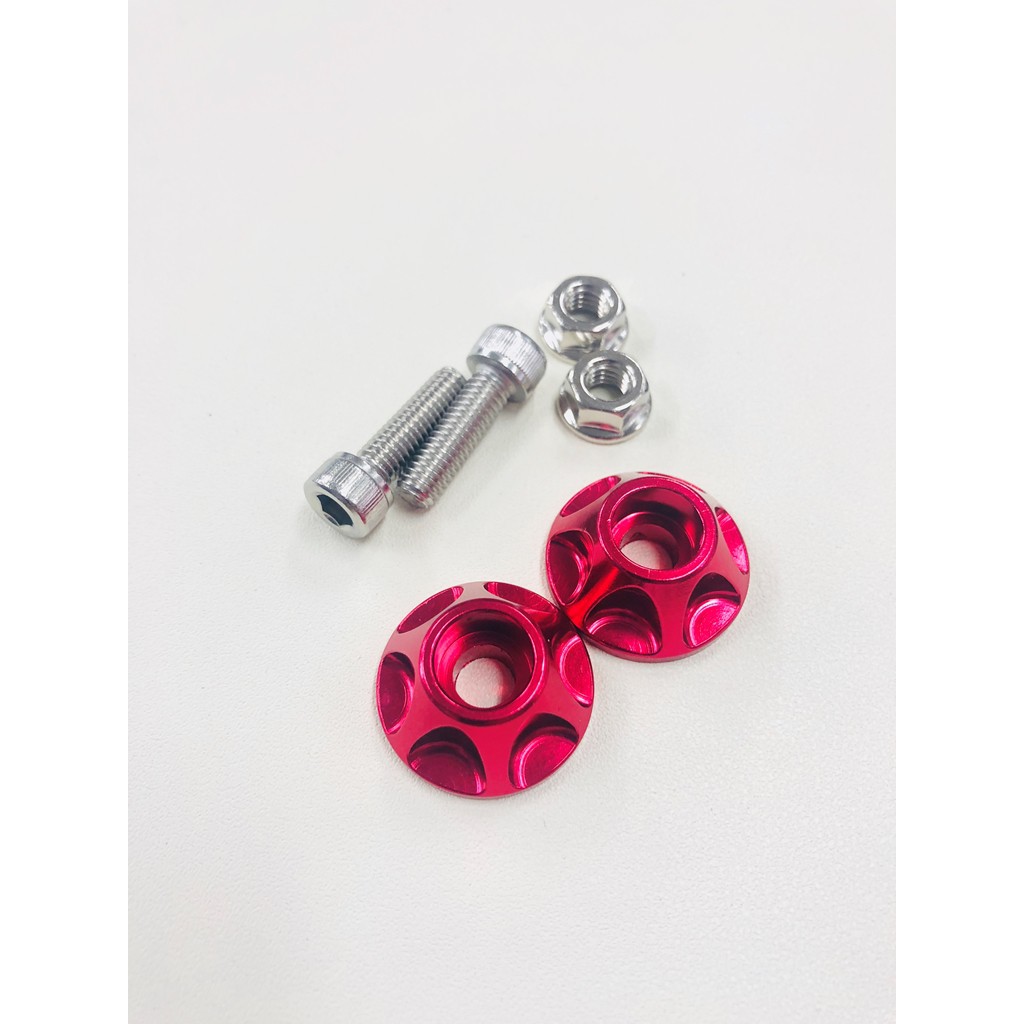 COCO機車精品 KISS 大牌螺絲 車牌螺絲 孔狀型 內六角(大) 勁戰 三代 四代 SMAX FORCE 雷霆S 紅 | 蝦皮購物