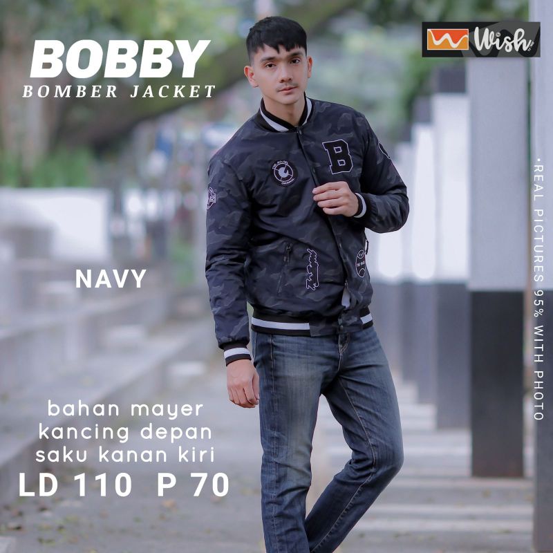 Bobby bomber jacket 推薦 2 種顏色 doreng motif | 蝦皮購物