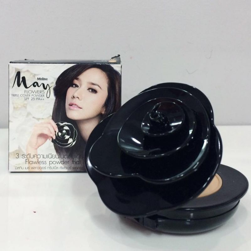現貨 泰國 Mistine May Flower 黑玫瑰粉餅 控油 | 蝦皮購物
