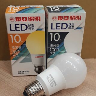 東亞LED燈泡 10W球型燈泡 E27接頭 節電 長壽命 無眩光 全電壓 通過CNS認證 | 蝦皮購物