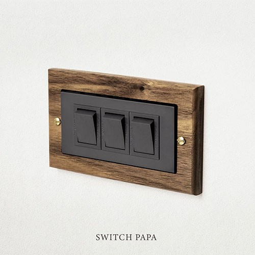 【SWITCH PAPA】黑胡桃木日式指撥3開 | 蝦皮購物