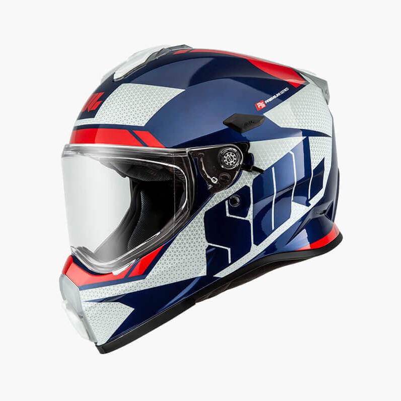 SOL SS2P SS-2P 安全帽 太空漫遊 山葉藍白 越野帽 全罩 內藏墨鏡 雙D扣 PC材質《比帽王》 | 蝦皮購物