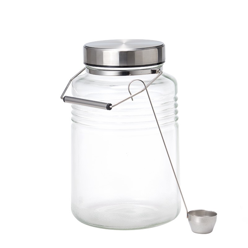 【現貨】日本 ADERIA 石塚硝子 金屬蓋梅酒罐 4L (附勺子) 盒裝 釀酒罐 醃漬儲存罐 水果酒 泡酒瓶 不鏽鋼 | 蝦皮購物