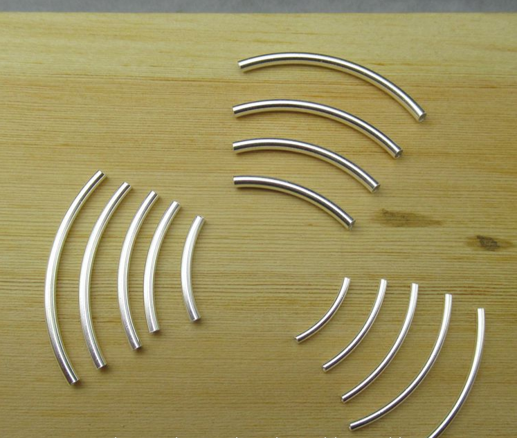 管 彎管 diy 14k 包金 S925 純銀 素銀 管子 銀彎管 配件 光面 銀歪管 編織 飾品 材料 配飾 | 蝦皮購物