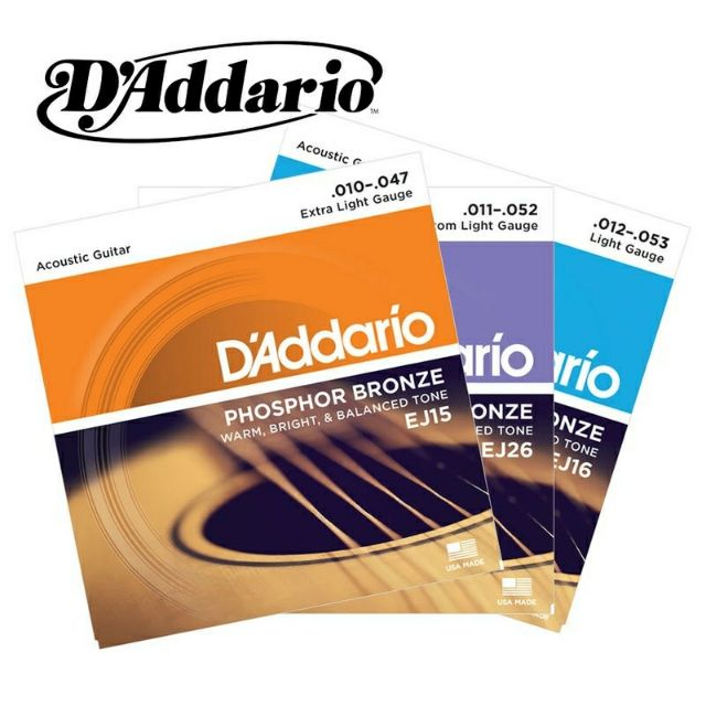 【任3套贈好禮】 D'addario EJ15 EJ16 EJ26 磷青銅 木吉他弦 美國盒裝 Elixir | 蝦皮購物