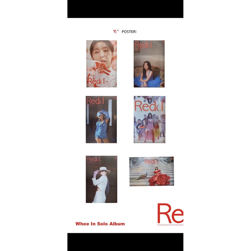 mamamoo 輝人 wheein redd 迷你專輯 折疊海報 makestar通路 | 蝦皮購物