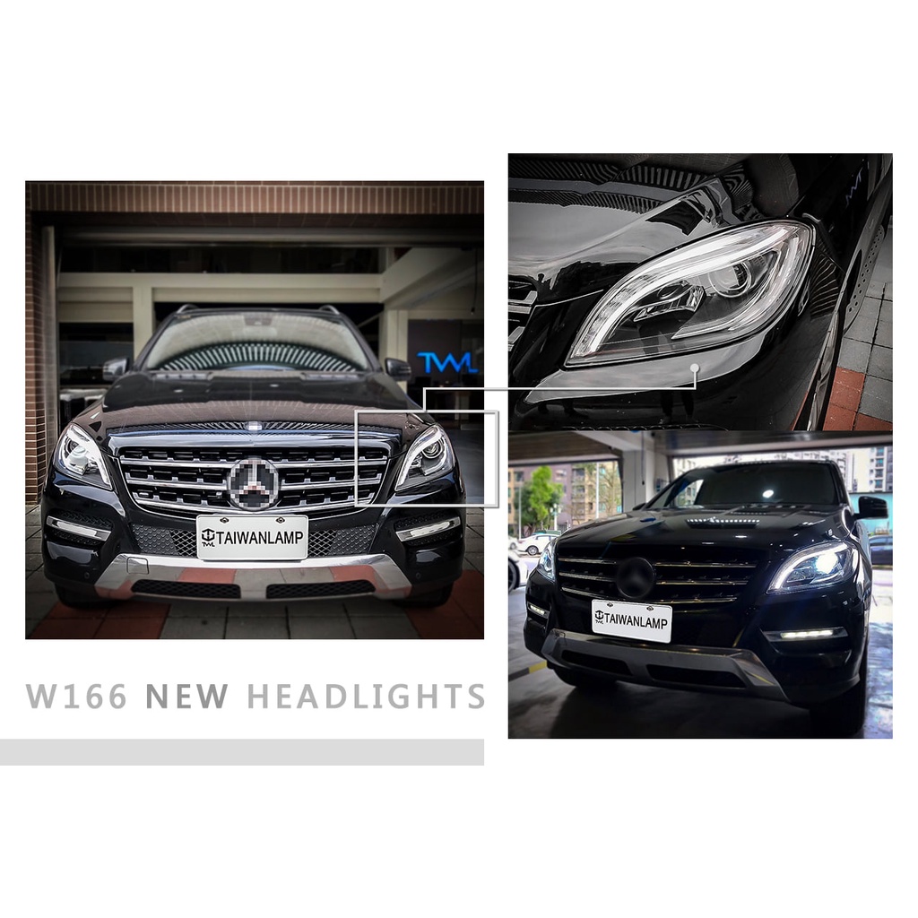BENZ W166 ML350 ML400 ML63 前改後款 LED黑底 投射 魚眼 大燈組 頭燈 | 蝦皮購物
