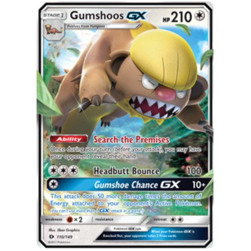 松梅桌遊舖 美版 國際版 SM1 110/149 Gumshoos 貓鼬探長 GX PTCG POKEMON | 蝦皮購物