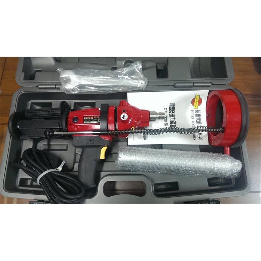 【優質五金】國勝豐水泥鑽孔機 洗孔機 高速手持式 鑽孔機 DF-320 DF320 (贈一組2.5吋管) | 蝦皮購物