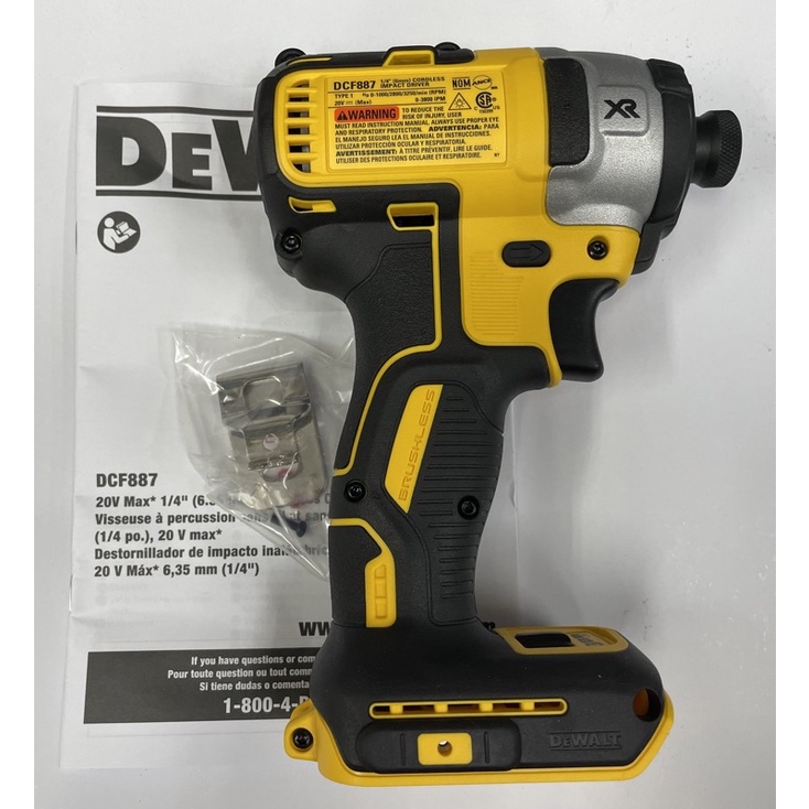 ~TOP工具~全新 美規DEWALT 得偉887 DCF887 20V 無刷 3段調速 衝擊起子機 DCF996 999 | 蝦皮購物