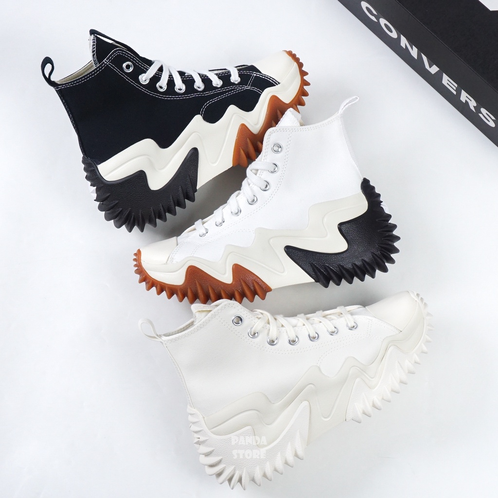 胖達）CONVERSE RUN STAR MOTION 厚底 鋸齒 171545C 黑 171546C 白 米白 男女 | 蝦皮購物