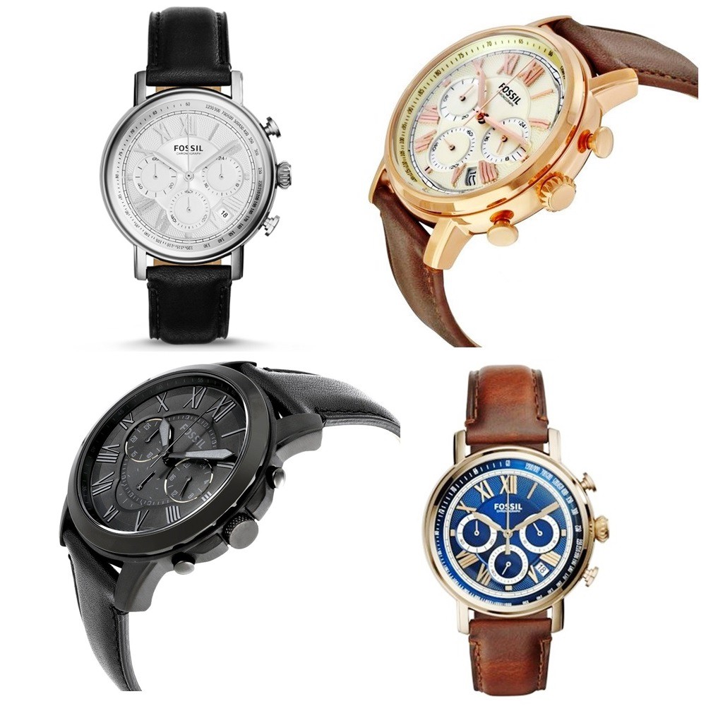 FOSSIL 經典質感優雅羅馬計時 三眼 皮帶手錶 【Watch-UN】 | 蝦皮購物