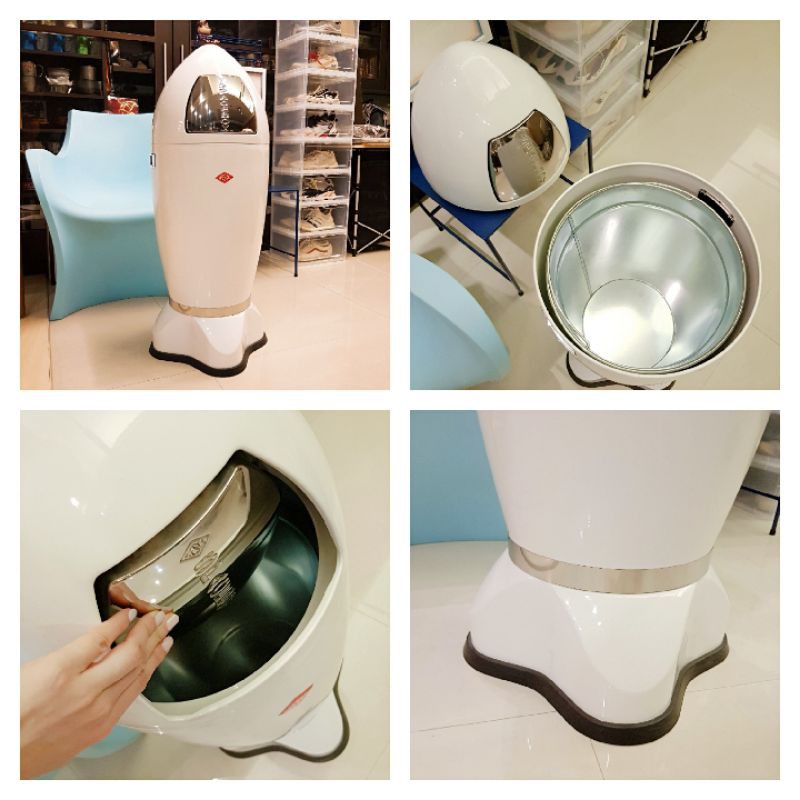 全新正品 德國百年 WESCO SPACEBOY 白色 火箭桶 垃圾桶 35L | 蝦皮購物