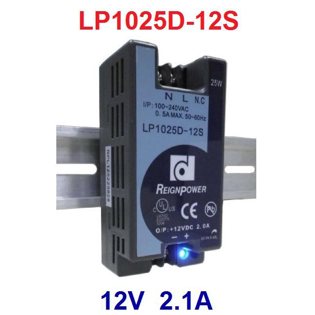 附發票LP1025D-12S 25W 12V 2.1A REIGNPOWER-導軌型電源供應器 全新品~全方位電料 | 蝦皮購物