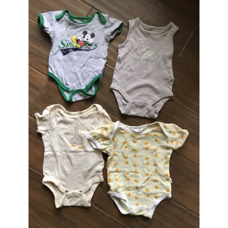 新生兒 寶寶包屁衣 米奇 baby gap 4件一組 0-3M | 蝦皮購物