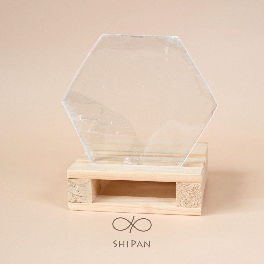 【細絆ShiPan】透石膏 原礦 透石膏片 水晶淨化消磁 六角形 | 蝦皮購物
