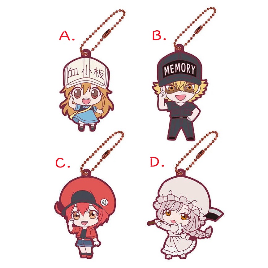 【SuMai粟麥屋】日版 萬代 扭蛋 轉蛋 工作細胞 軟膠 吊飾 掛件 血小板 紅血球 T細胞 巨噬細胞 | 蝦皮購物