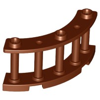 LEGO 樂高 紅棕色 Fence 4x4x2 Quarter 圓弧欄杆 21229 6227891 | 蝦皮購物