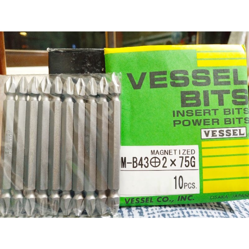 ️日本製(VESSEL)雙頭起子頭M-B43+2*75G | 蝦皮購物