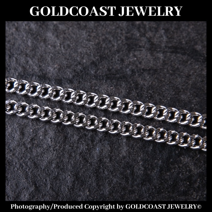 嘻哈925銀金屬寬度4mm古巴練 S925 4MM PLAIN CUBAN CHAIN | 蝦皮購物