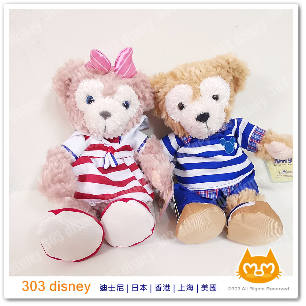 現貨*香港迪士尼樂園限定 雪莉枚 達菲 2016 條紋 SS號 玩偶 【303 disney 代購】 | 蝦皮購物