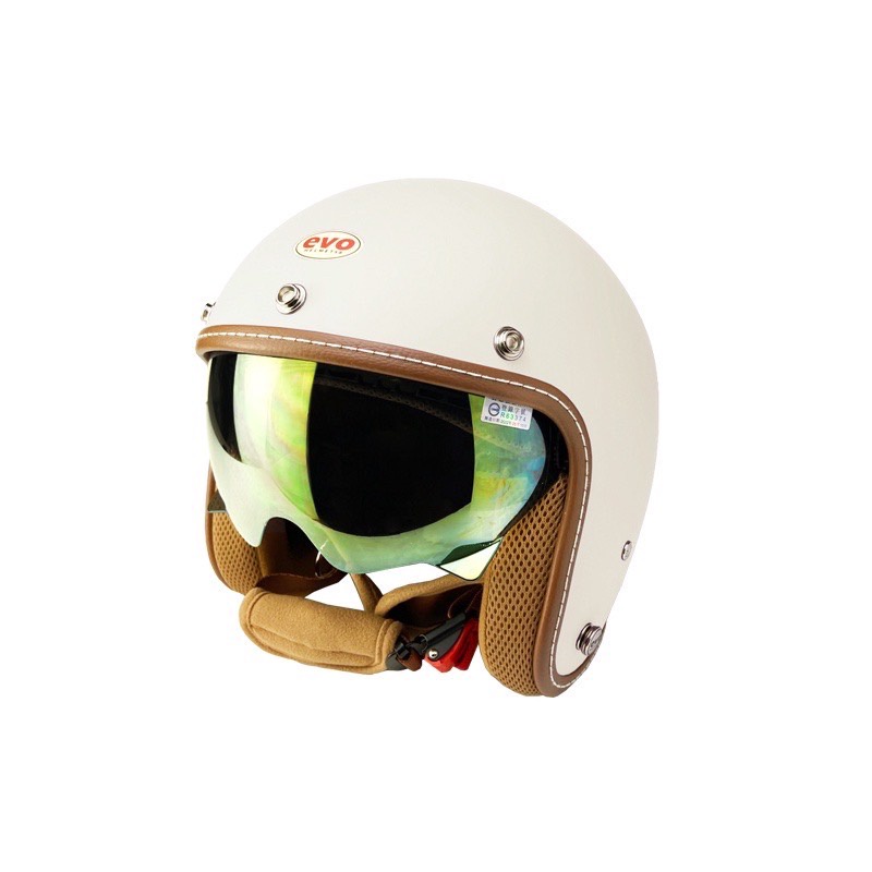 ☆BSTN☆ EVO CA312 艾莉莎安全帽 電鍍內鏡式 透氣咖啡內襯 全拆式 車線邊 金屬齒排扣 消光 (一件含運) | 蝦皮購物