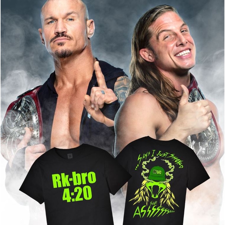 [美國瘋潮]正版WWE RK-Bro 4:20 T-shirt Randy Orton Riddle 吞雲吐霧雙打款衣服 | 蝦皮購物